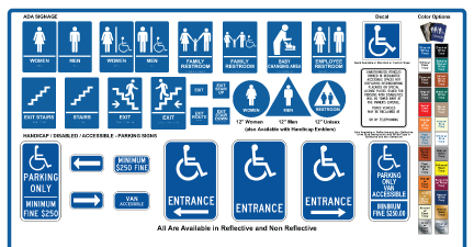 Types of California ADA Compliance Signs