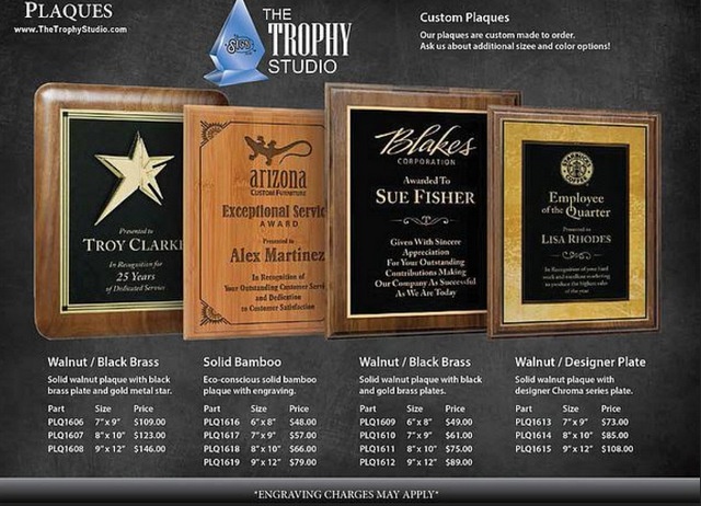 Browse Our Custom Wooden Plaques Online!